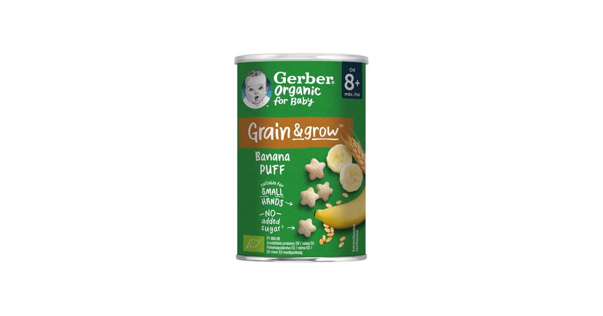 Gerber bio banános gabonasnack | Nestlé FamilyNes