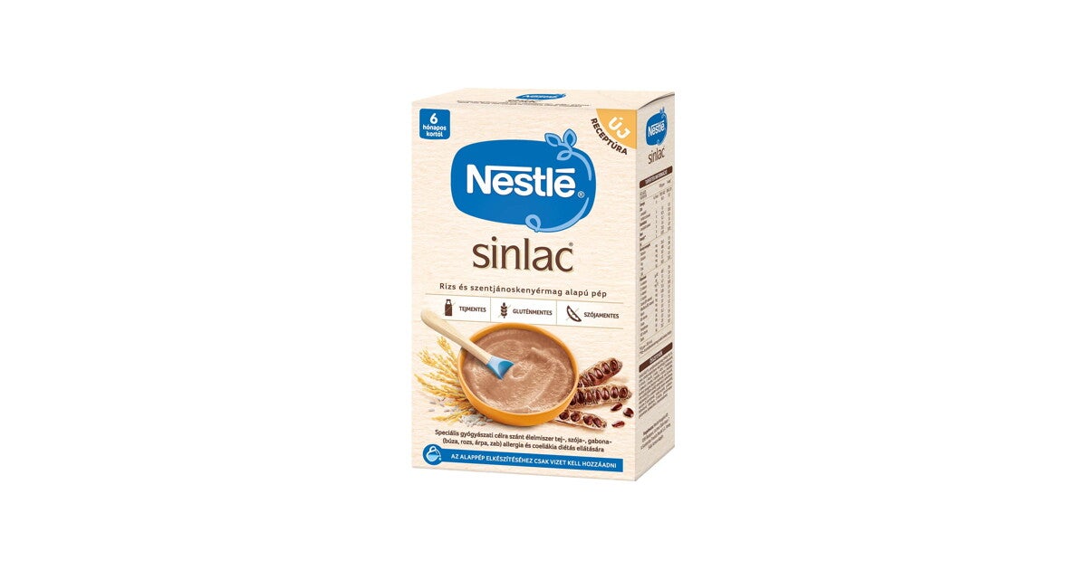 SINLAC rizs és szentjánoskenyérmag alapú pép|Nestlé Baby&Me